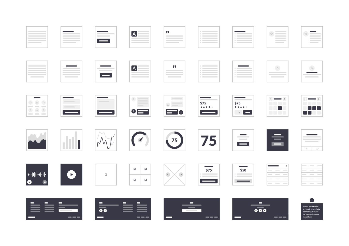 Blocks Wireframe Kit - UI/UX Assets