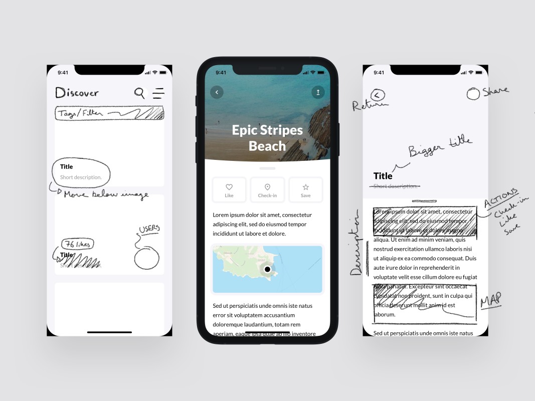 From Wireframe to Concept Design in Sketch - UI/UX Assets