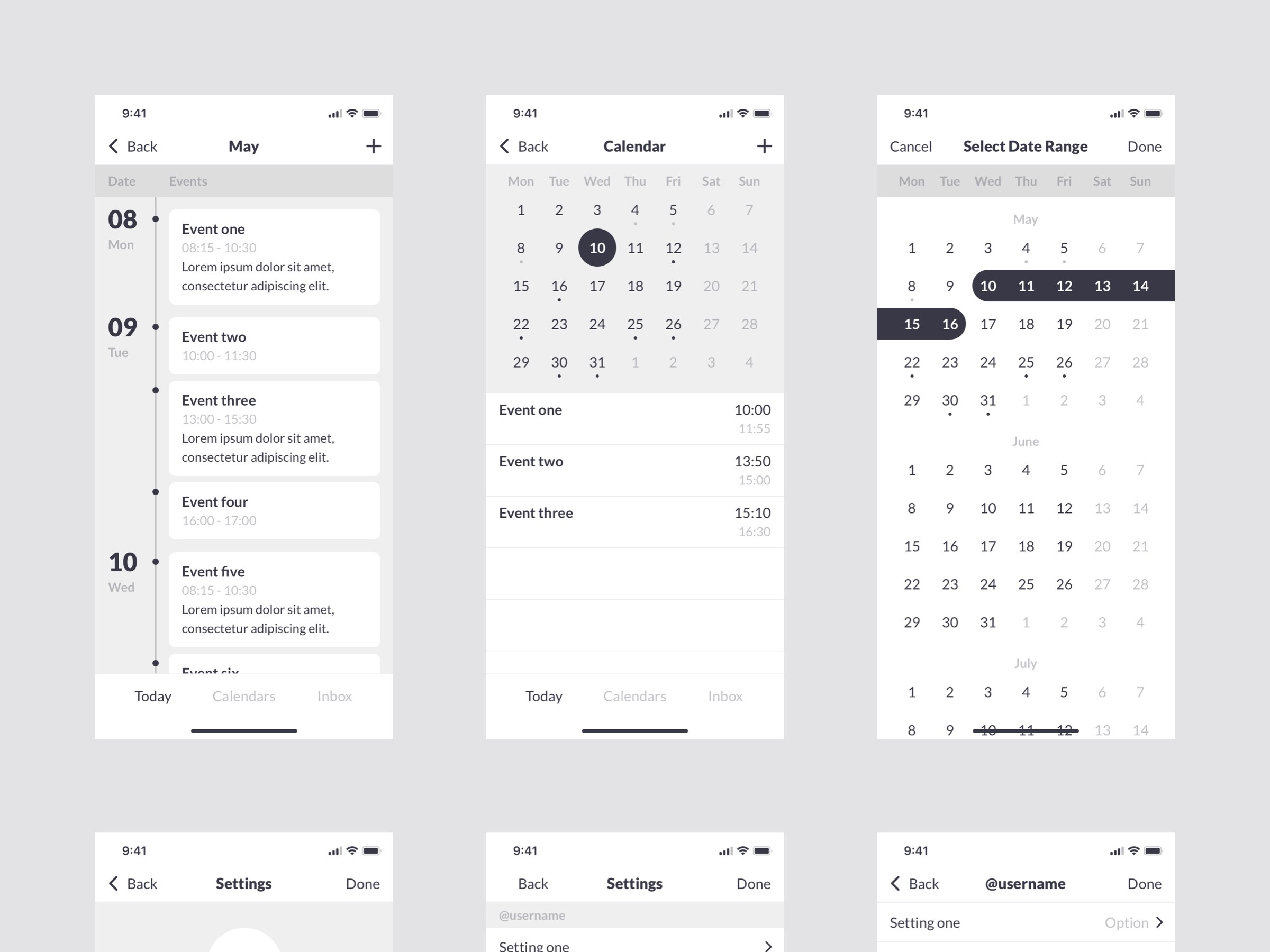 iPhone Wireframe Kit - UI/UX Assets