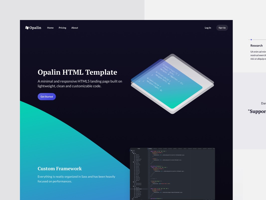 Opalin HTML Template - UI/UX Assets