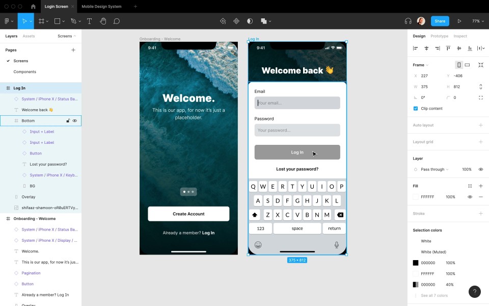 Creating a Login Screen in Figma - UI/UX Assets