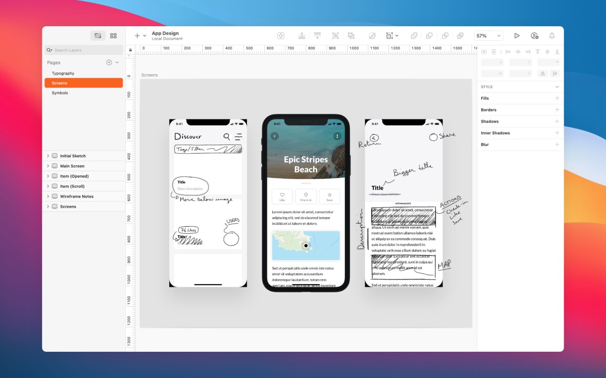 From Wireframe to Concept Design in Sketch - UI/UX Assets